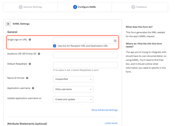 SSO Configuration: Okta