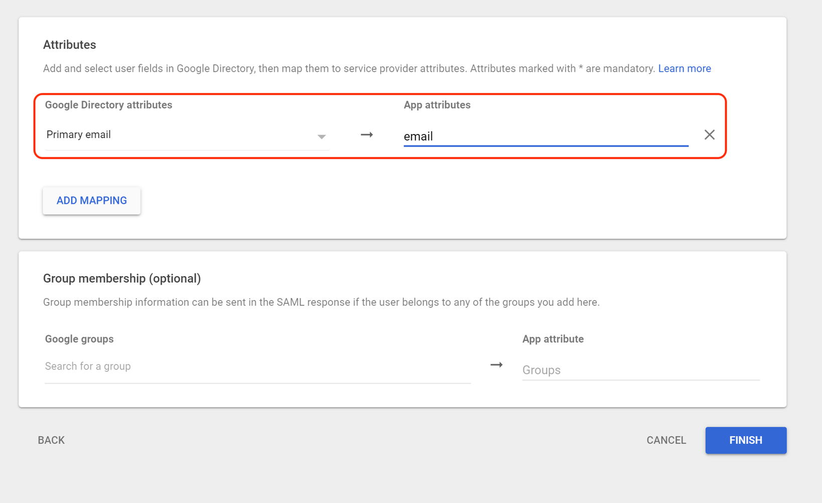 SSO Configuration: Google