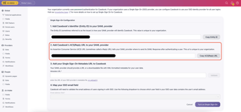 cb Admin: How to Configure Single Sign On
