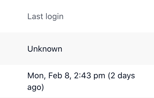 Checking in on the Last Login
